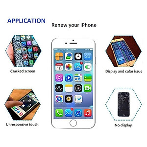 GULEEK for iPhone 6S Screen Replacement White Touch Display LCD Digitizer Full Assembly with Front Camera, Proximity Sensor, Ear Speaker and Home Button Including Repair Tool and Screen Protector
