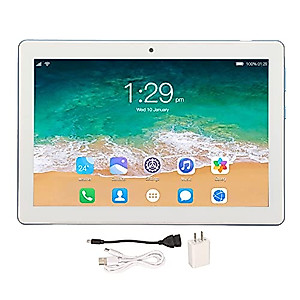 Tablet for Android10, 8 Inch 1920x1080 IPS Screen, 4G RAM 64G ROM, Octa Core CPU Processor, Dual SIM Card Calling Tablet, 2.4G WiFi Bluetooth4.2, 2MP 8MP Dual Camera