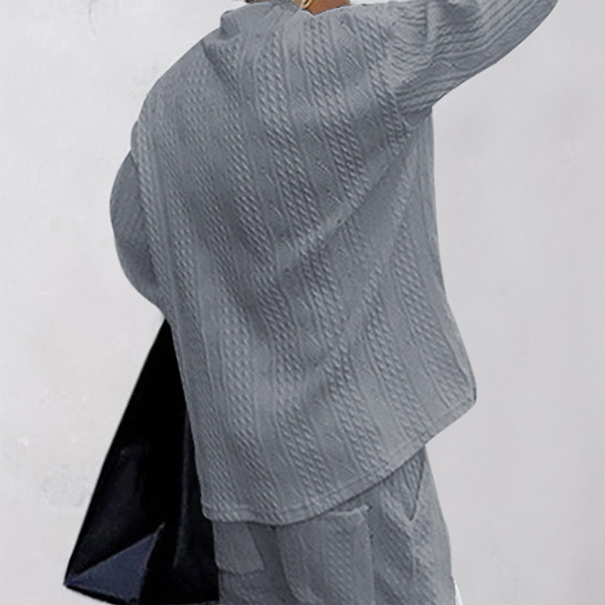 Ymosrh Sweatshirt For Fall Fashion, Casual V Neck Sweatshirts Loose Fit Pullover Ropa Para Gym Hombres Workout Clothes Men Black Sweatshirts Crew Sweatshirts Sudadera Sweatshirts (3XL, Light Gray)