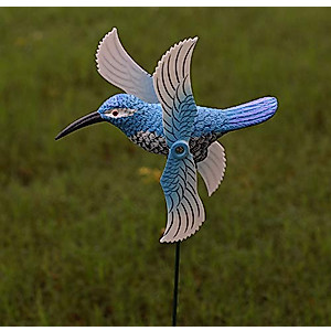 uoudio Garden Pinwheels Whirligigs Wind Spinner Windmill Toys for Kids Yard Decor Hummingbird Lawn Decorations Decorative Garden Stakes Outdoor Whirlygig Windmills Gardening Art Whimsical Baby Gifts