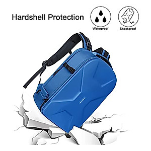 MOSISO Camera Backpack, DSLR/SLR/Mirrorless Photography Camera Bag 15-16 inch Waterproof Hardshell Case with Tripod Holder&Laptop Compartment Compatible with Canon/Nikon/Sony, Royal Blue