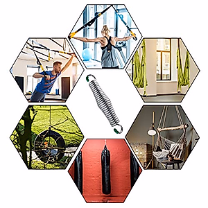 Ziqi 2PCS Porch Swing Hanging Springs 1300 Lbs Heavy Duty Hammock Hanging Chair Spring, Premium Rust Resistant Hanging Spring Kit for Hanging Chairs, Yoga, Punching Bag, Ceiling Mount Porch Swing