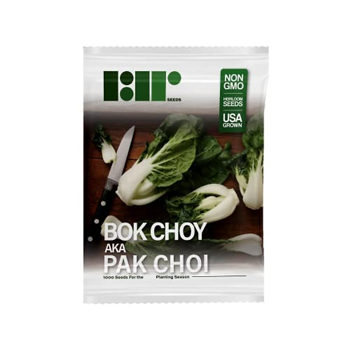 1000 Pak Choi Seeds for Planting - 3+ Grams - White Stem - Heirloom Non-GMO Vegetable Seeds for Planting - AKA Bok Choy, Pok Choi, Chinese Cabbage