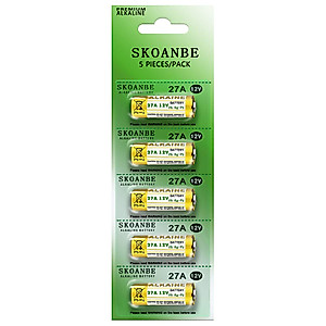 SKOANBE 27A 12V Alkaline Battery-Pack of 5