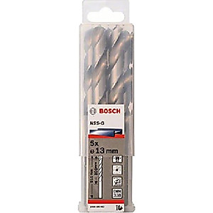 Bosch 2608595083 Metal Drill Bit Hss-G 13mmx3.98inx5.94In 5 Pcs