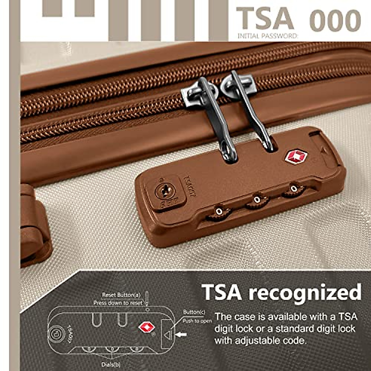 LARVENDER Luggage 5 Piece Sets, Expandable Luggage Sets Clearance, Suitcases with Spinner Wheels, Hard Shell Luggage Carry on Suitcase Set with TSA Lock White