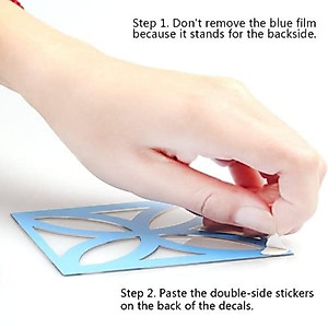 30Pcs Mirror Wall Stickers Mirror Decals Tiles Border DIY Wall Decor Sticker for Living Room Home Background Bathroom