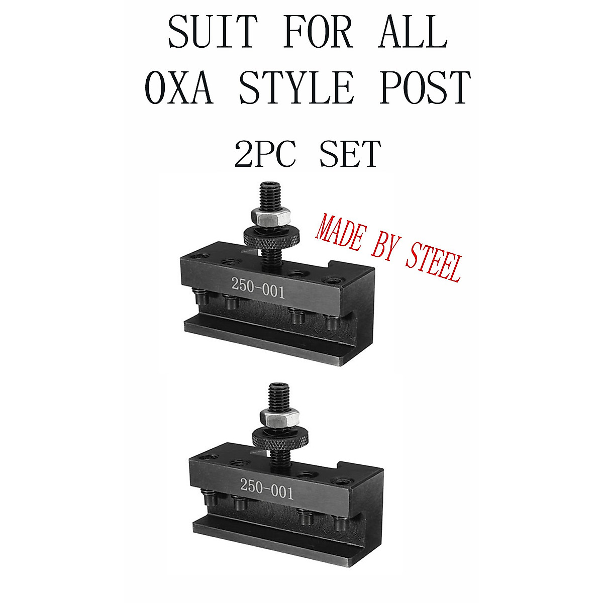 LLDSIMEX 2PC SETS 250-001 0XA Quick Change Tool, Turinng Tool Holder Steel Material 1# HOLDER