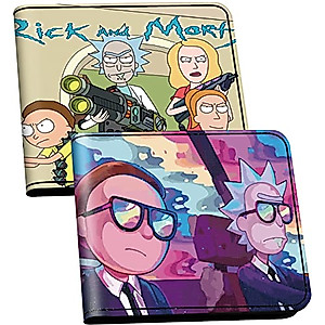 Bistup *2 Packs* Leather Wallet for Girls Cute Kawaii Cartoon Aesthetic Women Cool Funny Leather Credit Id Card Cash Holder Woman Rfid Blocking Zipper Wallets With Coin Pocket Female Bifold RikeFamily