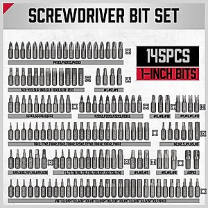 232-Piece Ultimate Screwdriver Bit Set - Security Bit Set, Screw Driver Bit Set, Magnetic Bit Set, Nut Driver, Ratchet Wrench, Bit H