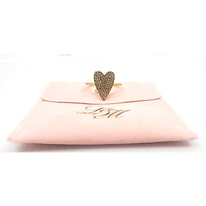 L & M Accessorize - 925 Sterling Silver 18K Yellow Gold Plated Heart Ring (10)