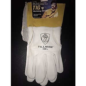 Tillman 1338 Top Grain Goatskin TIG Glove with Glide Patch Large White