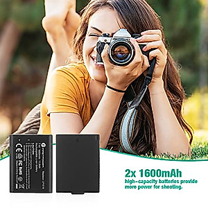 FirstPower Replacement LP-E10 Batteries Compatible with Canon EOS Rebel T3, T5, T6, T7, T100, Kiss X50, Kiss X70, 1100D, 1200D, 1300D, 2000D Cameras (2-Pack 1600mAh)