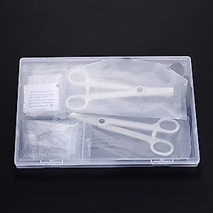 Xpircn 70PCS Piercing Kit Stainless Steel 14G 16G Lip Nose Septum Tongue Tragus Cartilage Daith Eyebrow Belly Button Rings Body Piercing Jewelry Tools