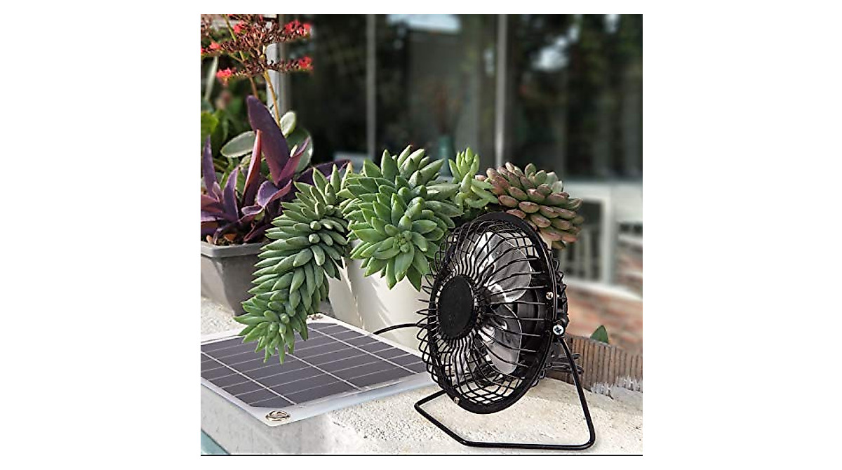 Eco-Friendly 4-Inch Solar Fan for Greenhouse & Home