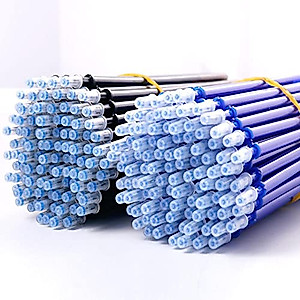 N.D 50pcs Erasable Pen Refill, 0.5mm Needle Head Black Replacement Gel Ink Pen Refill for Kids Students Writing Stationery Supplies