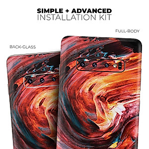 DesignSkinz Liquid Abstract Paint V27 Protective Vinyl Decal Wrap Skin Cover Compatible with The Samsung Galaxy S20 (Screen Trim & Back Glass Skin)
