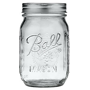 Ball 389579 Pint Regular Mouth Mason, 2 Count (Pack of 1), Clear