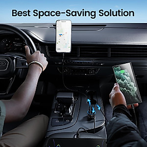 toocki 80W USB C Car Charger, 3-Port Cigarette Lighter USB Charger Adapter, QC&PD Type C Car Charger Adapter Fast Charging for iPhone 15/14/13/12 Pro Max Samsung Galaxy S23/22/21 Pixel iPad Pro