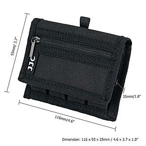 JJC Polyester 18650 Battery Pouch Case for 4PCS 18650 Battery with Extra Zipped Pocket, Hoop&Loop Closure Design 18650 Battery Storage Organizer, Water-Resistant and Easy Carrying with Carabiner