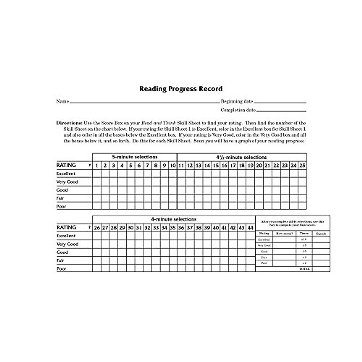 Read and Think 4 Skill Sheets - Abeka 4th Grade 4 Reading Comprehension Student Activity Book