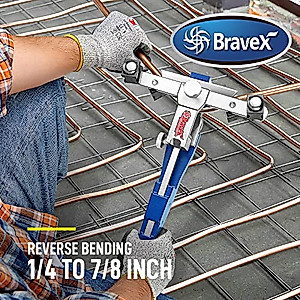 Bravex Tubing Bender Pipe Tube Bender Kit Refrigeration Ratcheting Hand Tool 1/4 to 7/8 Inch with Tube Cutter/Deburring HVAC Tool Refrigeration System Maintenance