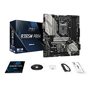 ASRock B365M PRO4 LGA1151/ Intel B365/ DDR4/ Quad CrossFireX/ SATA3&USB3.1/ M.2/ A&GbE/ MicroATX Motherboard