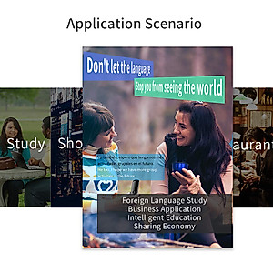 XUPURTLK Language Voice Translator Device Real Time 2-Way Translations Supporting 72 Languages for Travelling Learning Shopping Business Chat Recording Translations (Bluetooth) (G5)