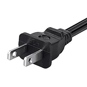 6ft 18AWG AC Power Cord Cable w/o Polarized, 10A (NEMA 1-15P to IEC-320-C7)