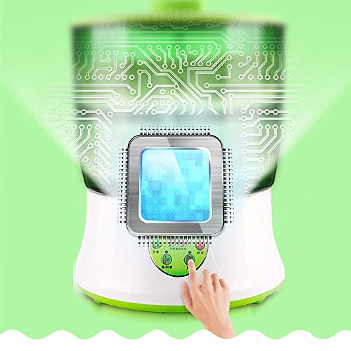 2-Layer Bean Sprouts Machine,110V 60Hz Automatic Intelligence Electronical Healthy Seed Sprouts Maker Function Large Capacity Seed Grow Homemade Also For Radish,Alfalfa,Wheatgrass,Broccoli Sprouts
