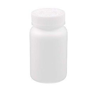 Othmro PE Plastic Lab Chemical Reagent Bottles 5pcs, 51ml/1.72oz Wide Mouth 28mmID Round Sample Liquid Storage Container Sealing Bottles White with Cap