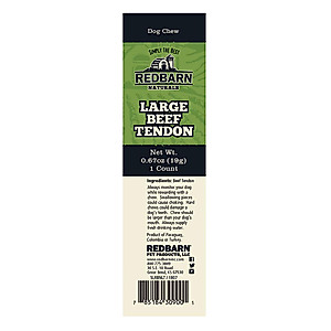 Redbarn Large Beef Tendons, All-Natural Dog Chews (10-Count)