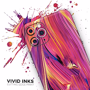 Design Skinz Liquid Abstract Paint Remix V40 - DesignSkinz Protective Vinyl Decal Wrap Skin Cover Compatible with The Apple iPhone Xs (Full-Body, Screen Trim & Back Glass Skin)