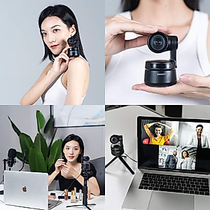 OBSBOT Tiny AI-Powered PTZ Webcam with AI Tracking Auto-Frame Gesture Control Audio Support Software Support Windows and MacOS for Video Chat Online Meeting Online Class Live Stremsing