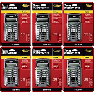 TI-30Xa Scientific Calculator, 10-Digit LCD, Total 6 EA, Sold as 1 Carton