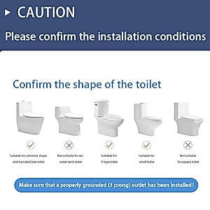 Heated Bidet Seat, Air Dryer Toilet Seat Instant Heated, Smart Bidet Seat, Electronic Heated Toilet Seat, Luxurious Comfort for Home and Hotel