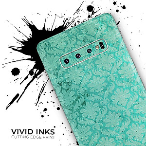DesignSkinz Deep Teal Luxury Pattern Protective Vinyl Decal Wrap Skin Cover Compatible with The Samsung Galaxy S20 (Screen Trim & Back Glass Skin)