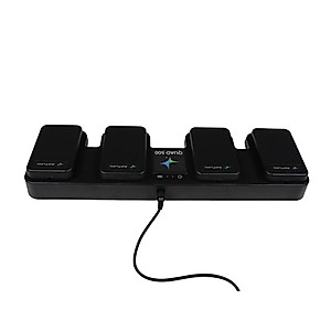 AirTurn QUAD500 Silent Bluetooth Pedal Page Turner Teleprompt Live Stream App Controller