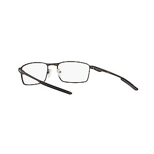 Oakley Men's Ox3227 Fuller Rectangular Prescription Eyeglass Frames, Satin Lead/Demo Lens, 55 mm