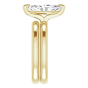 Petite Rings For Women 2 Carat Marquise Cut Moissanite Ring Handmade Gifts 2 Carat Moissanite Ring Colorless Vvs1 10K/14K/18K Solid Yellow Gold