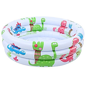 Kiddie Pool,Round Inflatable Baby Swimming Pool,Portable Inflatable Children Little Pump Cartoon Dinosaur Pool Kiddie Paddling Pool Indoor&Outdoor Toddler Water Game Play Center for Kids/Girl/Boy