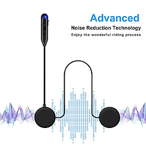 ELIKIDSTO Motorcycle Helmet Bluetooth Headset with HIFI Stereo Sound,Large Battery,Bluetooth Helmet Speakers with Calls Answer Automatically,Voice Assistant,IPX7 Waterproof,Easy to Install