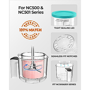 Northmas For Ninja Creami Deluxe Pints and Lids - 4 pack, 24oz XL Ninja Creami Deluxe Pint Containers Compatible with 11-in-1 NC500 NC501 Series Ice Cream Maker, Dishwasher Safe, BPA Free