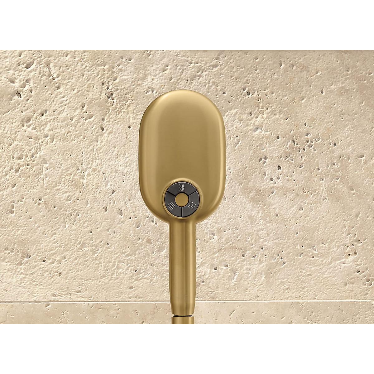 KOHLER 26284-G-2MB Statement Oblong MULTIFUNCTION HAND SHOWER, Maximum Spray Performance& 3 Spray Experiences, Vibrant Brushed Moderne Brass, 1.75 GPM