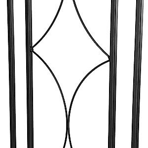 2 Pack Garden Trellis, for Climbing Plants Black Steel Potted Support Vines Metal Wire Plant Trellis for Climbing Vegetables Flower Patio Roses Cucumbers