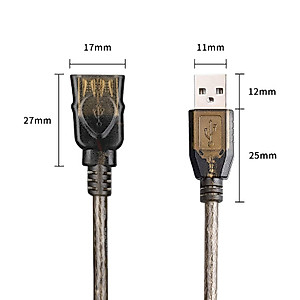GGMTY 75 FT USB Extension Cable, USB 2.0 Type A Male to A Female Active Repeater Extension Cable 75 ft, High Speed 480 Mbps