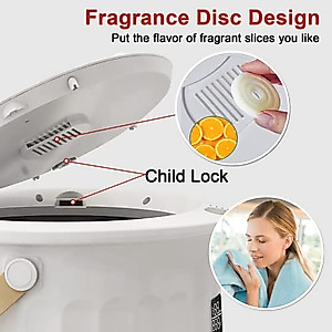 Durimi Luxury Towel Warmer Bucket Style - White Large Towel Heater Portable Spa Towel Warmer for Bathroom - Fragrance System, Children's Lock, Fits Up to Two Oversized Towels Bathrobe, Towel, Blanket