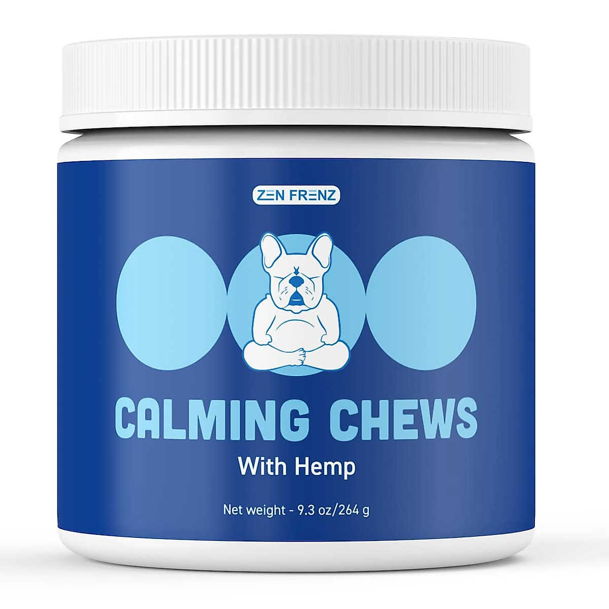 Zen Bites - Calming Chews for Pets - 120 Count - Organic Hemp Treats for Dogs & Cats - Stress Relief - Promotes Relaxation - Thunderstorms - Fireworks - Travel Friendly