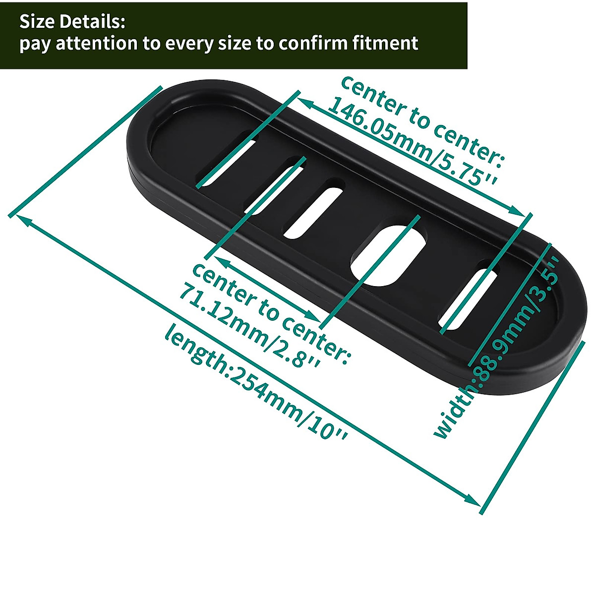 SIMPERAC 490-241-0010 Snow Thrower Skid Shoes Universal Polymer Slide Plates for MTD Snow Blower with Mounting Hardware Kit (2 Packs)