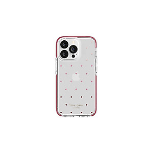 kate spade new york Protective Hardshell Case for iPhone 13 Pro - Pin Dot Ombre Pink/Clear